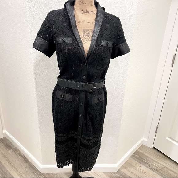 Byron Lars | Dresses | Rare Faux Leather Byron Lars Midi Dress 8 | Poshmark